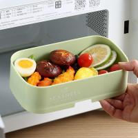 China Job Fair Small Gift Office Products 2 Color Graphics Printing Double-Layer Lunch Box for sale