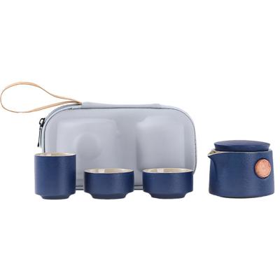 China Enhance Your Tea Time with Our Portable Black Pottery Kung Fu Set Education Oriented for sale