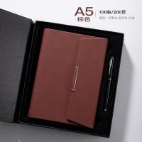 China Three Fold Loose Leaf Notebook Two-Piece Set Leather Business Office Diary Book Anniversary Gift for sale