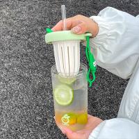 China Tea Separation Tea Cup 500ml High Appearance Cold Extraction Cup with Straw Water Cup Activity Gift for sale