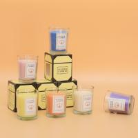 China Alumni Relations Glass Cup Aromatherapy Candle Colored Long Lasting Incense Candle Floor Promotion Gift for sale