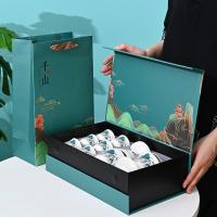 China Qianshan Sheep Fat Jade Kung Fu Tea Set Perfect Business Companion Gift Occasion Year for sale