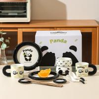 China Upgrade Your Hotel and Resort Dining Experience with Panda Cub Ceramic Gift Box Set for sale
