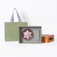China 1 Color Printing Ceramic Flower Kneading Set with Bamboo Tray and Handbag Gift Box for sale
