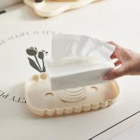 China Creative Travel Agency Decor Cream Style Tissue Box for Desktop and Drawer Organization for sale