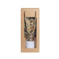 China Travel Agency Delight Goddess Day Gift Carnation Dried Flower Bouquet in Glass Bottle for sale