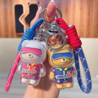 China 2 Color Graphics Printing Cool Bear Keychain Acrylic Doll Keychain for Office Products for sale