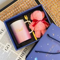 China Make Her Day Special with This Ceramic Mug and Bear Towel Gift Set in Creative Ins Style for sale