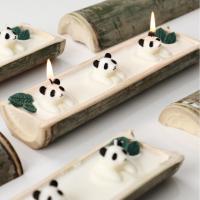 China Customized Bamboo Candle Good Night Panda Aromatherapy for Hotel and Resort Guests for sale