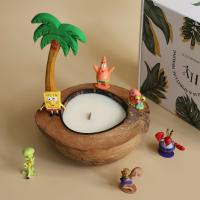 China Customer's Logo Coconut Shell Aromatherapy Candle Gift Box Summer Island Fragrance for sale