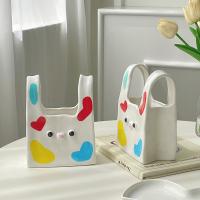 China Silk Screen Printed Ceramic Vase The Perfect Entrance Decoration for Hotel and Resort for sale