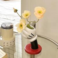 China Unique Logo Design Modern Minimalist Mickey Hand Vase for Creative Home Art Decoration for sale