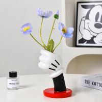 China Unique Logo Design Modern Minimalist Mickey Hand Vase for Creative Home Art Decoration for sale