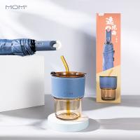 China 1 Color Graphics Printing Glass Cup and Vinyl Umbrella Two-piece Set Ideal for Outdoor for sale
