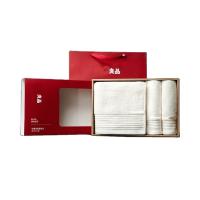 China Customer's Logo Light Luxury Drunken Love Woolen Bath Towel Set with 2 Color Printing for sale
