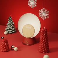China Hotel and Resort Chinese Red Wireless Charging 15W Bluetooth Speaker with Atmosphere Light for sale
