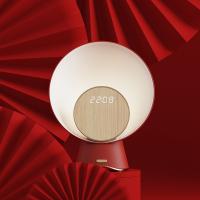China Hotel and Resort Chinese Red Wireless Charging 15W Bluetooth Speaker with Atmosphere Light for sale