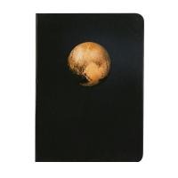 China Customer's Logo Minimalist Hardcover Black Inner Page Notebook Wooden Planet Graffiti Black Cardbook for Employee Gift for sale