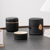 China Collectible Fu Lu Storage Fast Cup Set in Portable Leather Gift Box for Custom Gifts for sale