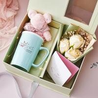 China Creative Ceramic Mug Bear Towel Soap Bouquet Greeting Card Light String Souvenirs for sale