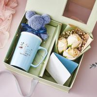 China Creative Ceramic Mug Bear Towel Soap Bouquet Greeting Card Light String Souvenirs for sale