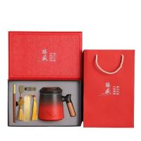 China Fu Lu Storage Fast Cup Set in Portable Leather Gift Box Perfect for Special Occasions for sale