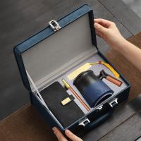 China Fu Lu Storage Fast Cup Set in Portable Leather Gift Box Perfect for Special Occasions for sale