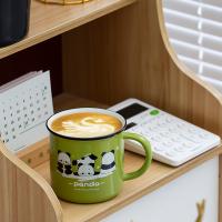 China Employee Welfare Gift Cute Panda Cartoon Ceramic Water Cup with UV and Color Printing for sale
