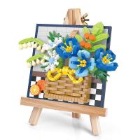 China Christmas Roses Sunflowers and Lilies Small Grain Building Blocks for 3D Printmaking for sale