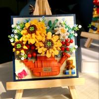 China Christmas Roses Sunflowers and Lilies Small Grain Building Blocks for 3D Printmaking for sale