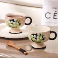 China Travel Agency Essentials Hand Painted Lily of the Valley Ceramic Coffee Cup from Finland for sale