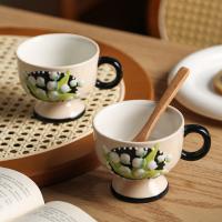 China Travel Agency Essentials Hand Painted Lily of the Valley Ceramic Coffee Cup from Finland for sale