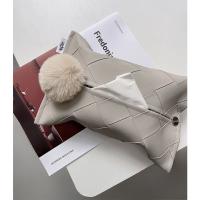 China Presentation Gift Set Woven Leather Coffee Table Tissue Box with Silk Screen Printing for sale