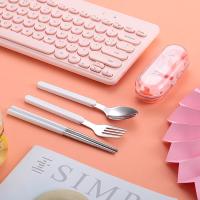 China Color Printing Stainless Steel Cutlery Set Detachable and Portable for Enterprises for sale