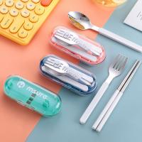 China Color Printing Stainless Steel Cutlery Set Detachable and Portable for Enterprises for sale