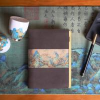 China Customized Logo Business Gift Box Cultural Notebook Porcelain Cups and Brass Wooden Pen for sale