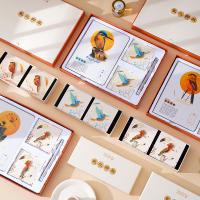 China Customized Good Luck Bird Gift Box Set Notebook Brooches and Pen for Business Gifting for sale