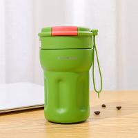 China Hotel and Resort Must-Have Portable Insulated Coffee Cup with Dual Drinking Straw for sale