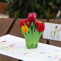 China Surprise Your Teacher with a 3D Tulip Greeting Card Silk Screen Printing Techniques for sale