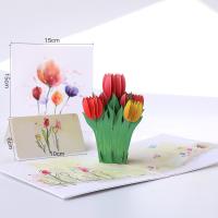 China Surprise Your Teacher with a 3D Tulip Greeting Card Silk Screen Printing Techniques for sale