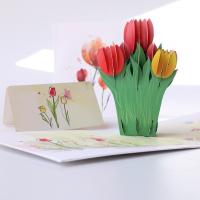 China Surprise Your Teacher with a 3D Tulip Greeting Card Silk Screen Printing Techniques for sale