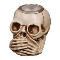 China Thanksgiving Skeleton Resin Decoration Desktop Decoration Candle Holder for Craft Gift for sale