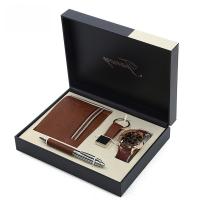 China UV Printing Techniques Business Gift Set Watch Wallet Keychain Pen for Your Customers for sale