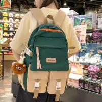 China Color Blocking Trend Large Capacity Backpack Ideal Novelty Gift for Hotel and Resort for sale