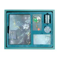 China Thank-You Gift Backpack Notebook Set with Retro Design Sticky Notes Tape Metal Bookmark for sale