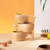 China Upgrade Your Travel Gear with Retro Finnish Whole Wood Integrated Creative Coffee Cup for sale