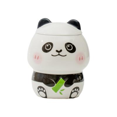 China Usage Scenarios Business Giveaways Cute Cartoon Panda Ceramic Cup for Mug Companies for sale