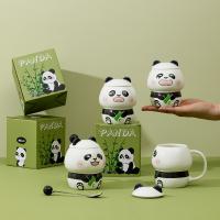China Usage Scenarios Business Giveaways Cute Cartoon Panda Ceramic Cup for Mug Companies for sale