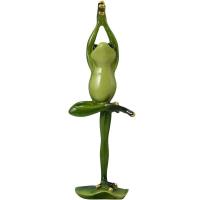 China Creative Glass Yoga Frog Resin Decoration Perfect Gift for TV Cabinet and Wine Cabinet for sale