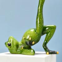 China Creative Glass Yoga Frog Resin Decoration Perfect Gift for TV Cabinet and Wine Cabinet for sale